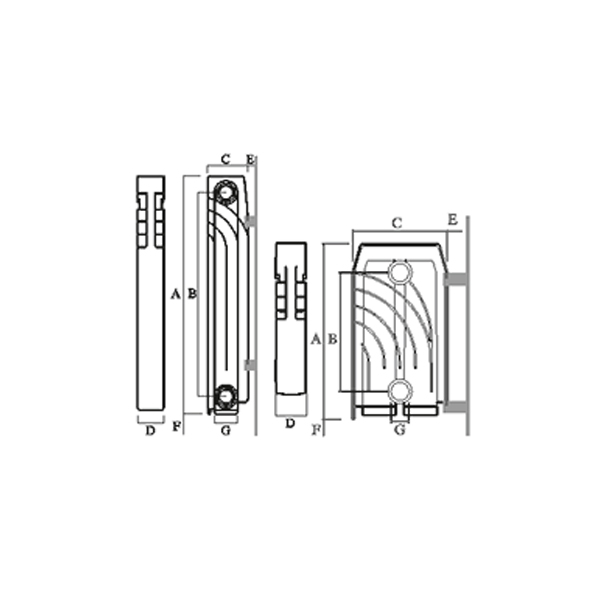 قیمت رادیاتور آلومینیومی 15 پره ایران رادیاتور مدل ترمو +گارانتی